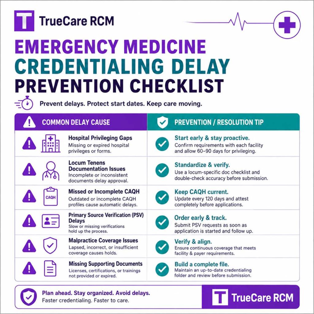 Emergency Medicine Credentialing Services | TrueCare RCM