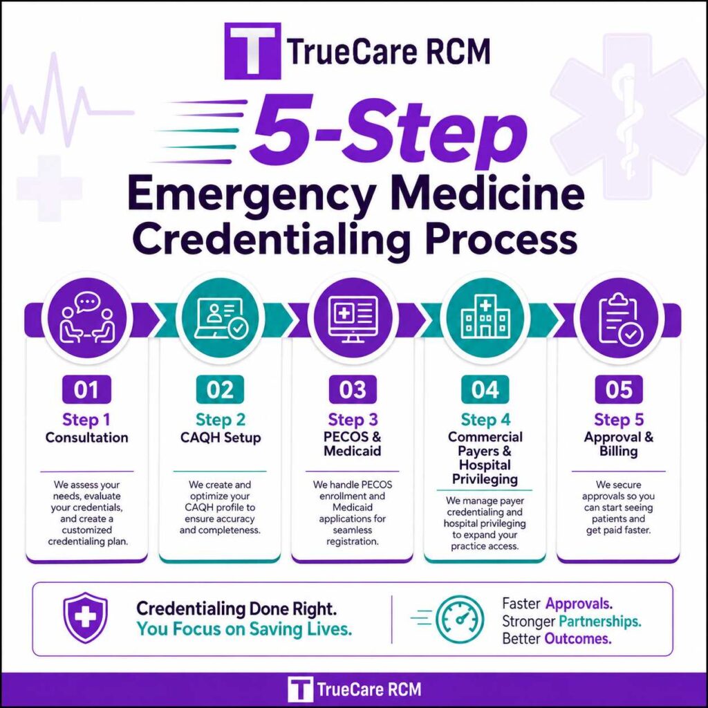 Emergency Medicine Credentialing Services | TrueCare RCM